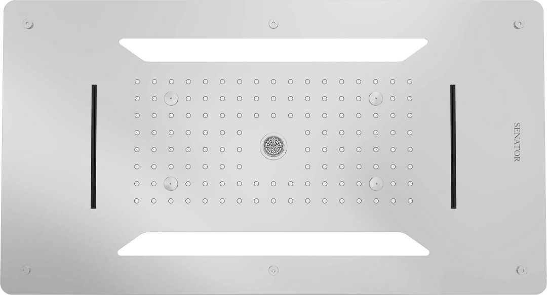 Luxury 4 Functions Ceiling Shower With Chromo Light Strip by Senator